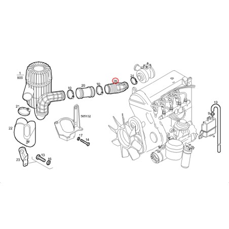 Durite Filtre Air Tuyau Admission Iveco Daily|Expédition Rapide|500366843