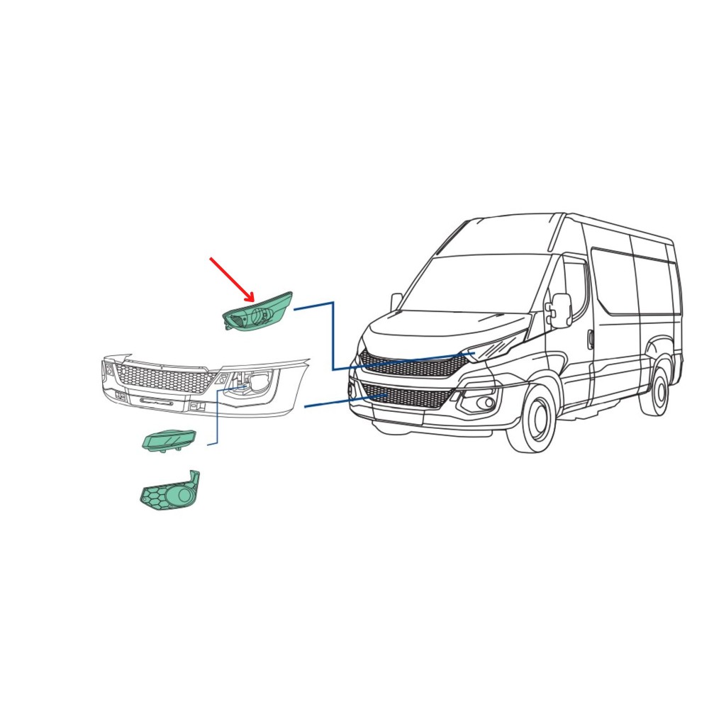 Optique De Phare Avant Droit Iveco Daily De|Expédition Rapide|5801473749